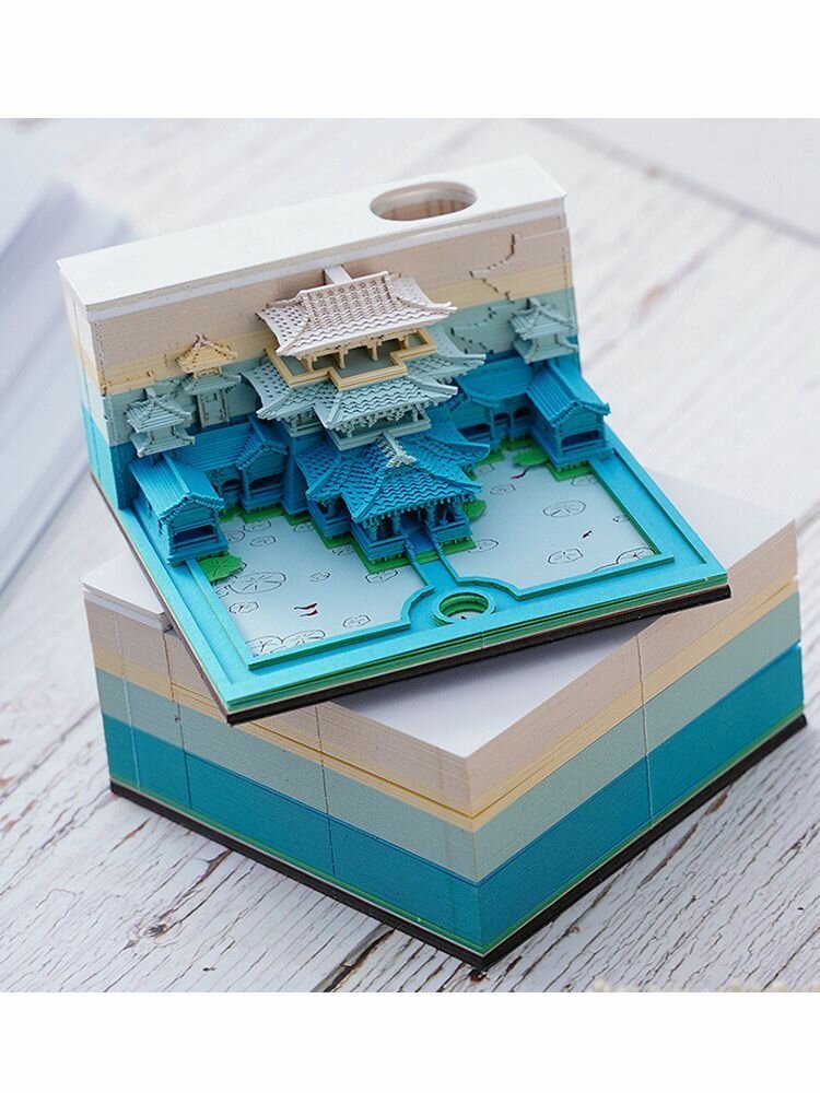 2025 Бумажная скульптура 3D Sticky Notes, Небесный дворец.