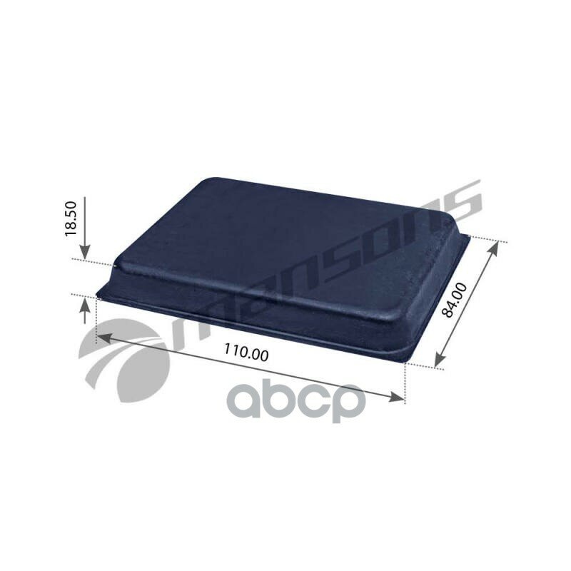 Подушка рессоры MAN E2000, F2000, F90 (80х105х13) MANSONS Mansons арт. 700.300