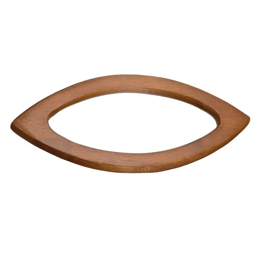 Сменная сумка из цельного дерева «сделай сам», сумка-тоут с ручкой, деревянная сумка, сумка с твердой ручкой, классический ремень для шитья, сумка для вязания крючком, аксессуары для кошелька Коричневый, brown