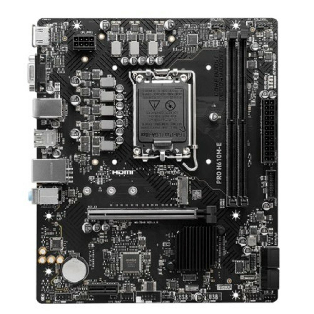 MSI Материнская плата PRO H610M-E LGA 1700 2хDDR V 1хM.2