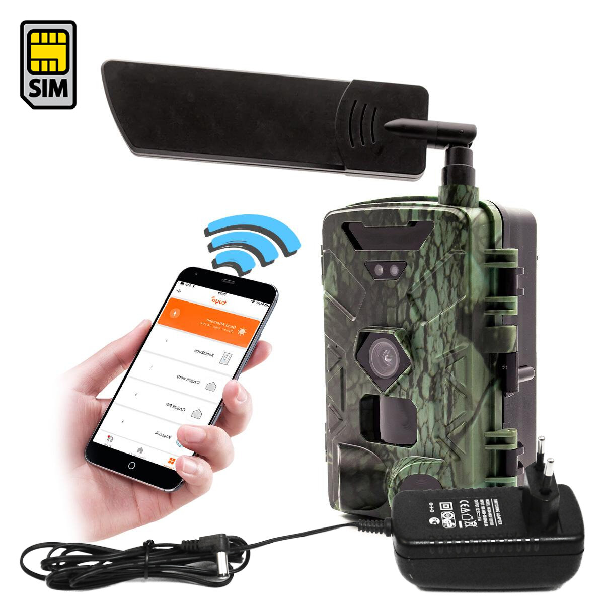 Лесная 2К/4G фотоловушка Филин 2K-HC-881 Pro-TUYA (8хАА) с TUYA Smart/SmartLife, с SIM картой для наблюдения за животными в лесу. Невидимая ночная ИК