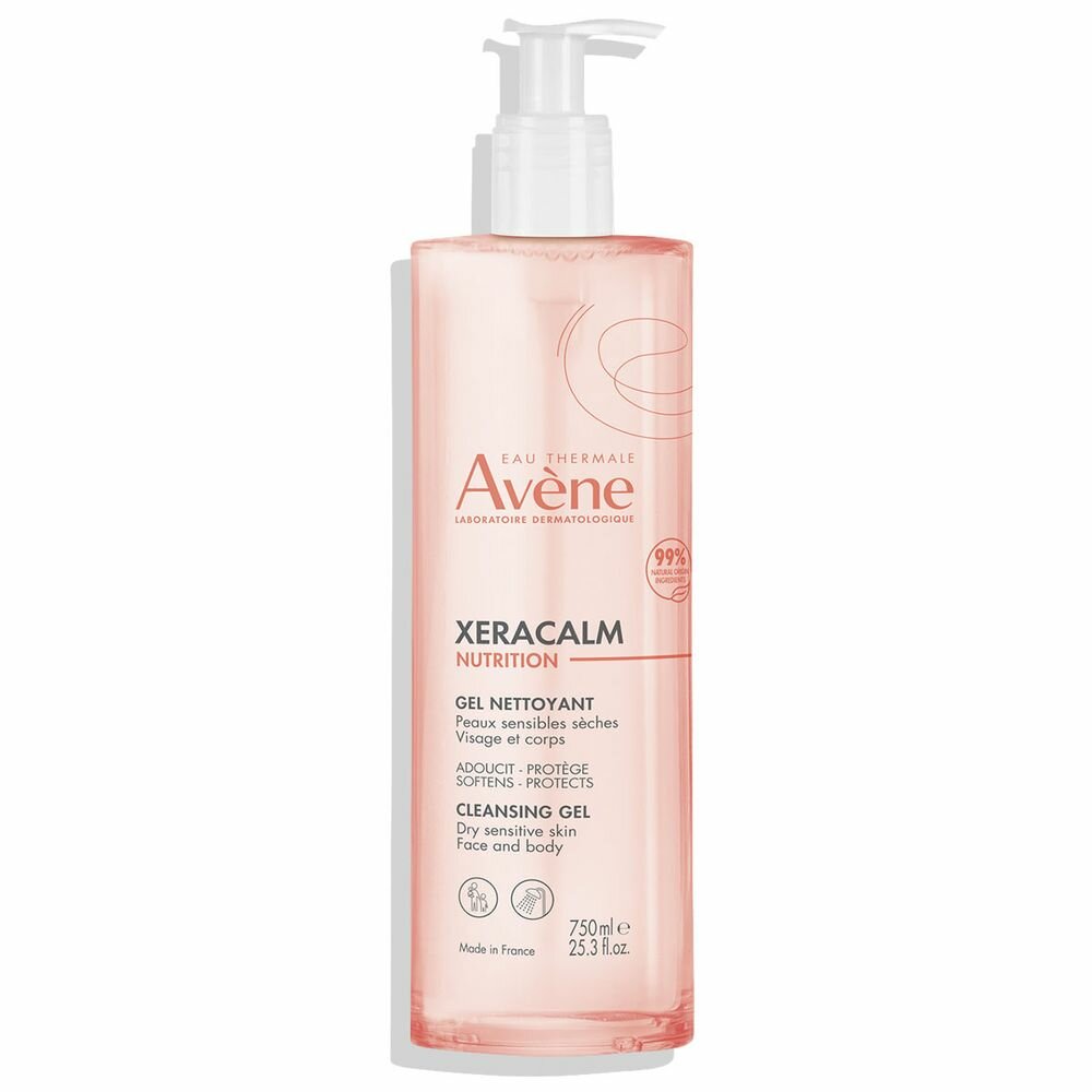 Avene КсераКалм Nutrition Легкий питательный очищающий гель 750мл