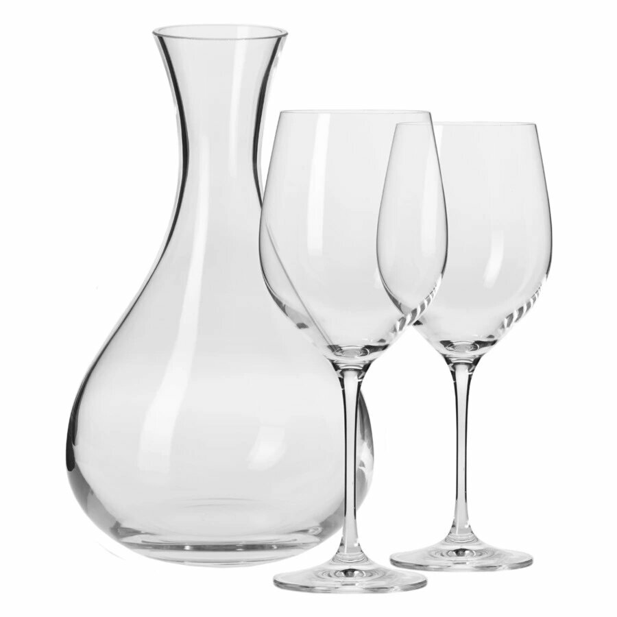 Набор из декантера 1,6 л и 2 бокалов для красного вина Krosno Гармония 450 мл, п/к