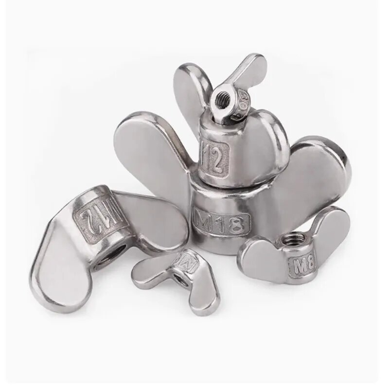 Метрические гайки-бабочки из нержавеющей стали WHOOPEE М8