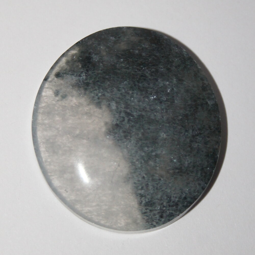 Льдистый кварц кабошон, натуральный камень, 35х31х3 мм, Урал, «True Stones»