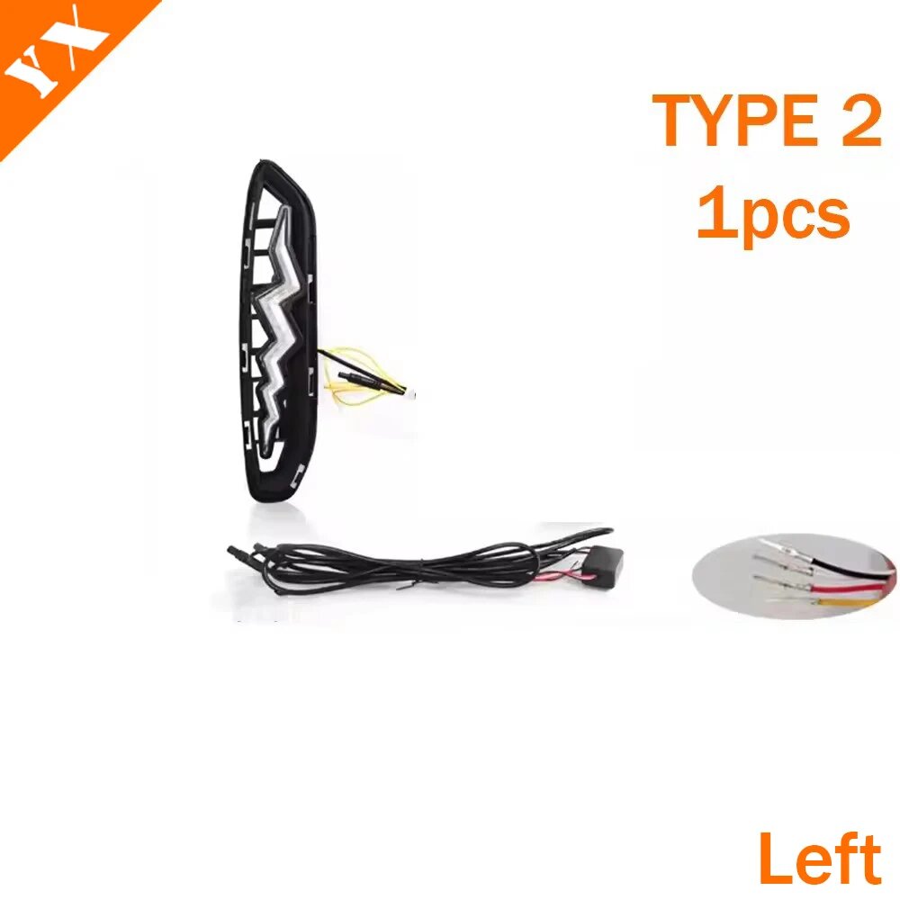 Аксессуары для BYD Destroyer 05, 2022-2024, запасные аксессуары, передняя противотуманная фара автомобиля, светодиодный светильник, дневные ходовые огни, украшение T-2 Left 1pcs