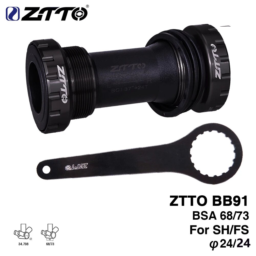 ZTTO BB68 нижний кронштейн для велосипедов Черный, BB91 Black-Tool