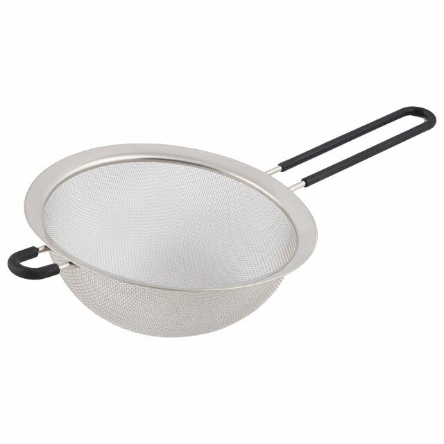 MALLONY Setaccio сито 18см из нерж. сталь с силиконовым ободом черное для просеивания муки