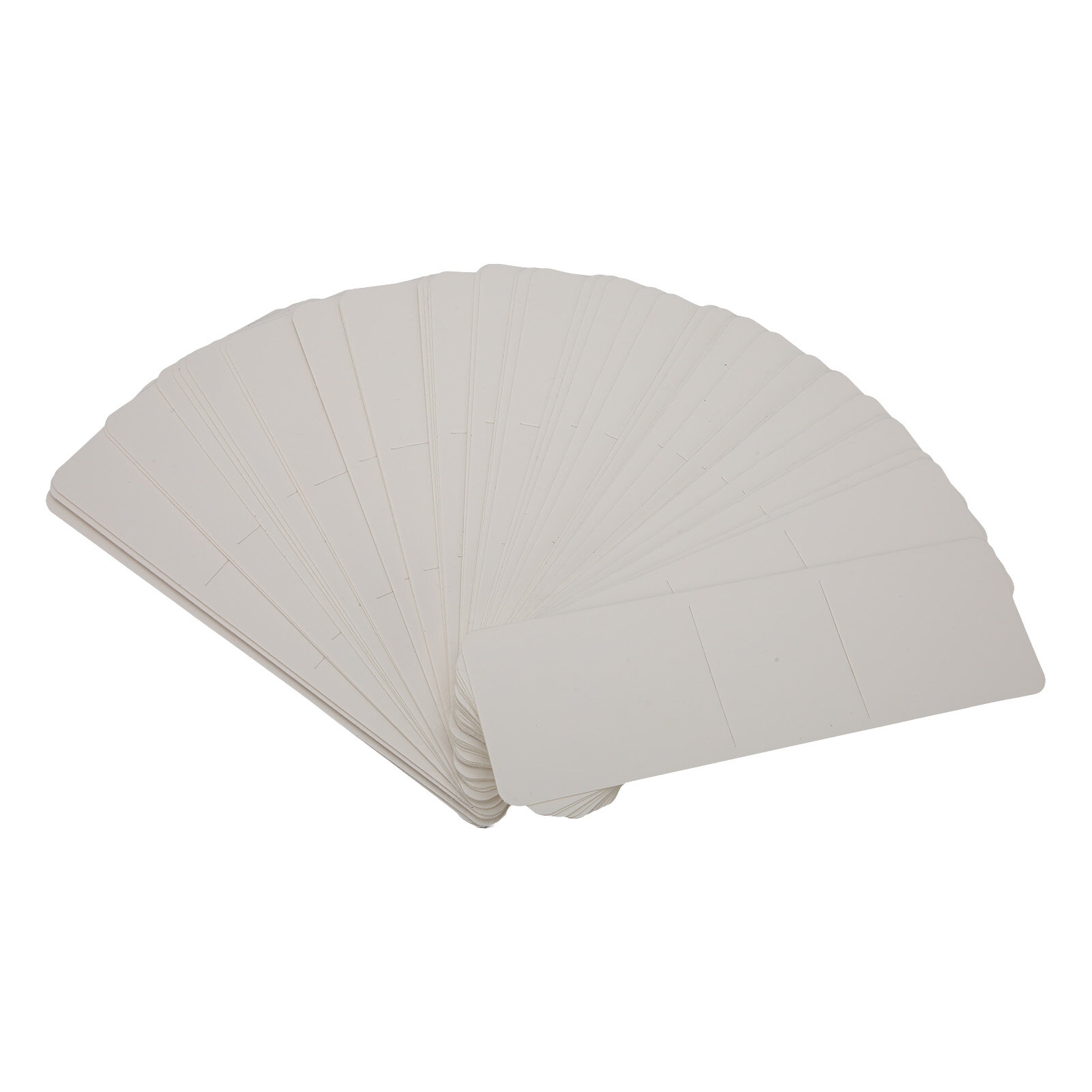 50 шт. Крафт закладки рукава Diy Handcraft 5.9x1.8 -дюймовые закладки держатель рукавов для рукава для выставки ювелирных украшений вязание крючком белые