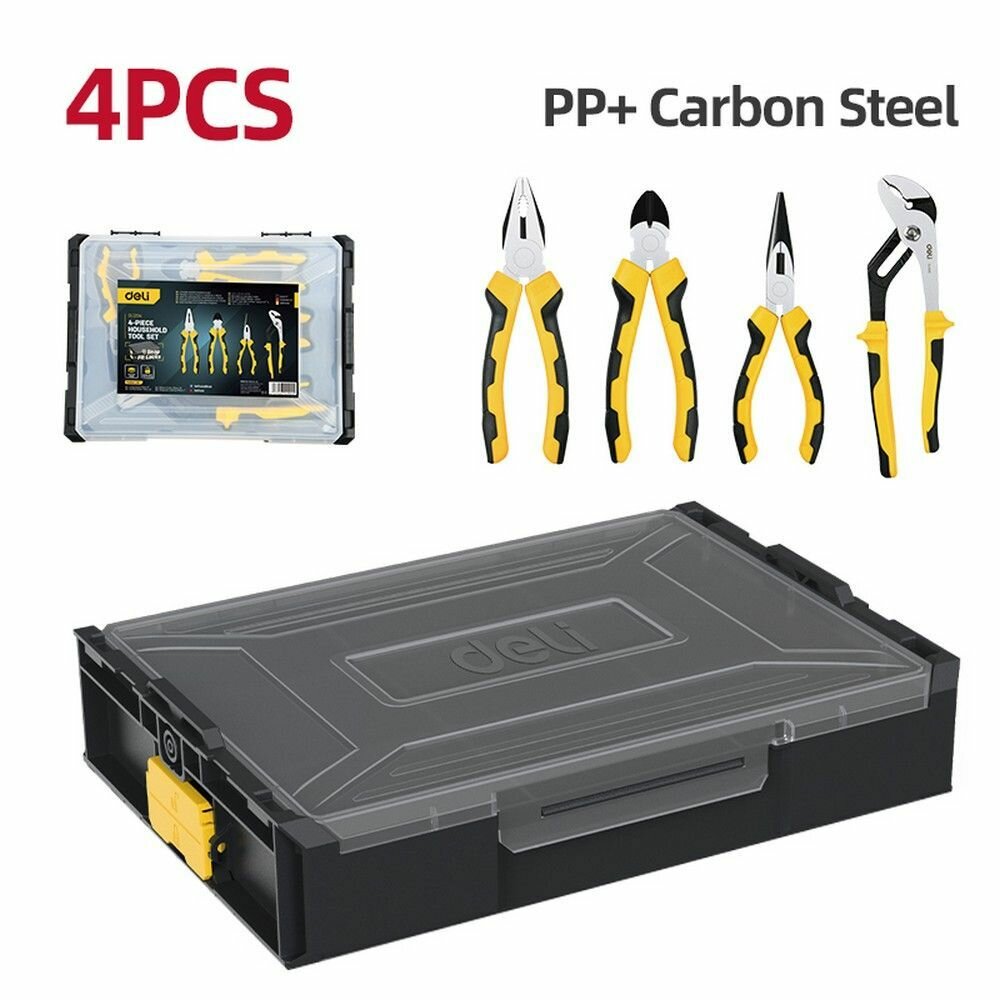 Набор шарнирно-губцевого инструмента Deli DL1204