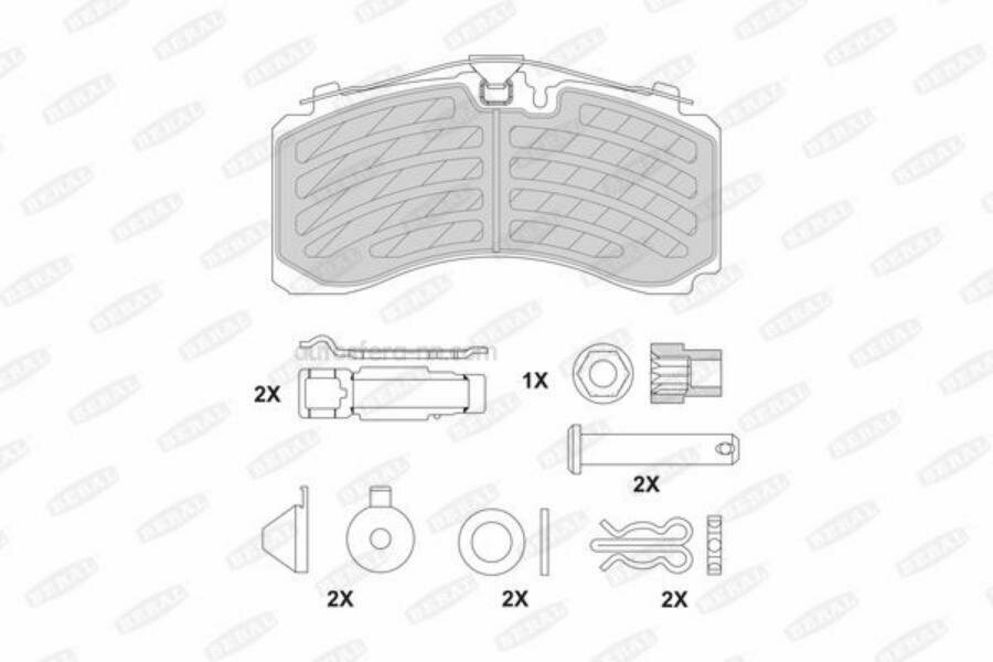 BERAL BCV29328TK колодки дисковые ! WVA 29328/29329 с р/к 215x108x32 \SCHMITZ Knorr ST7-430