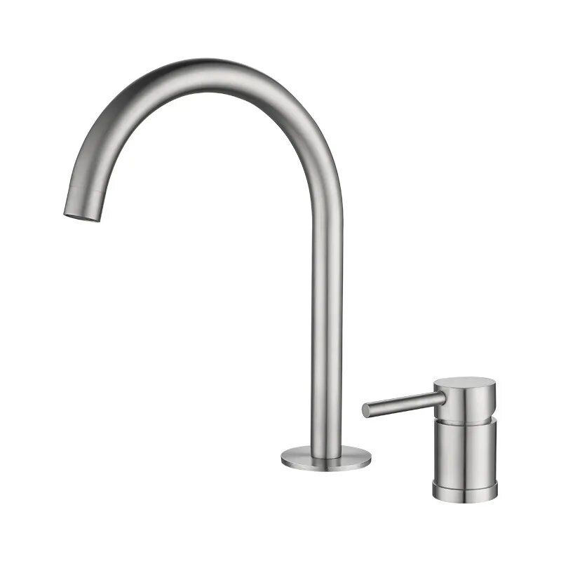 Смеситель для раковины Washower матовый золотой, Серебристый, include 60cm hose