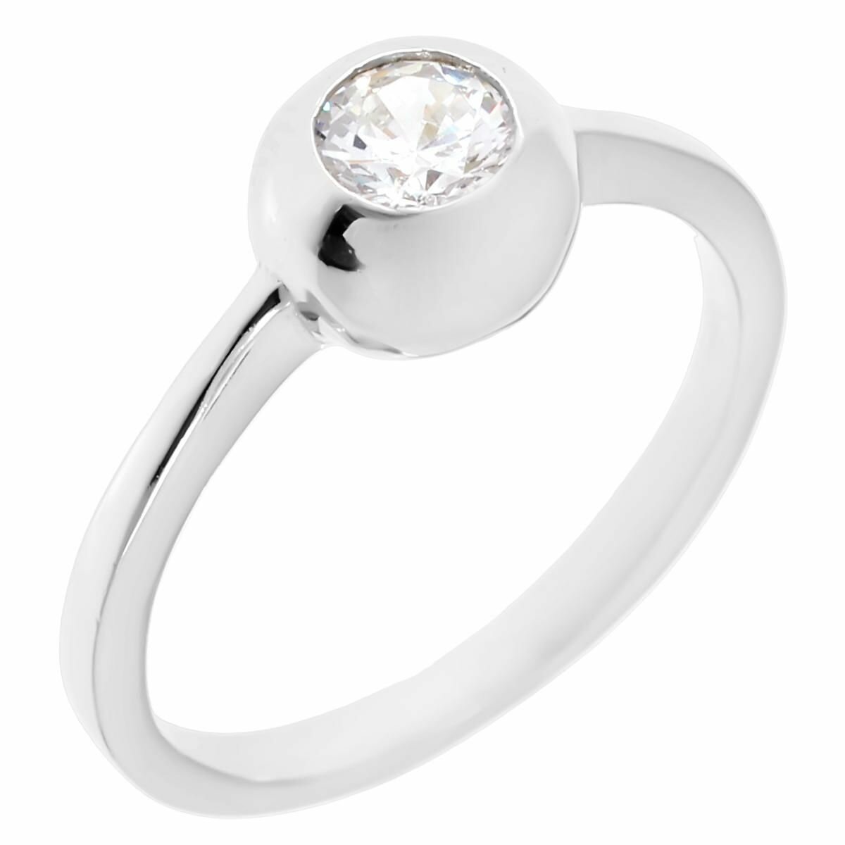 Кольцо, серебро, 925 проба, фианит