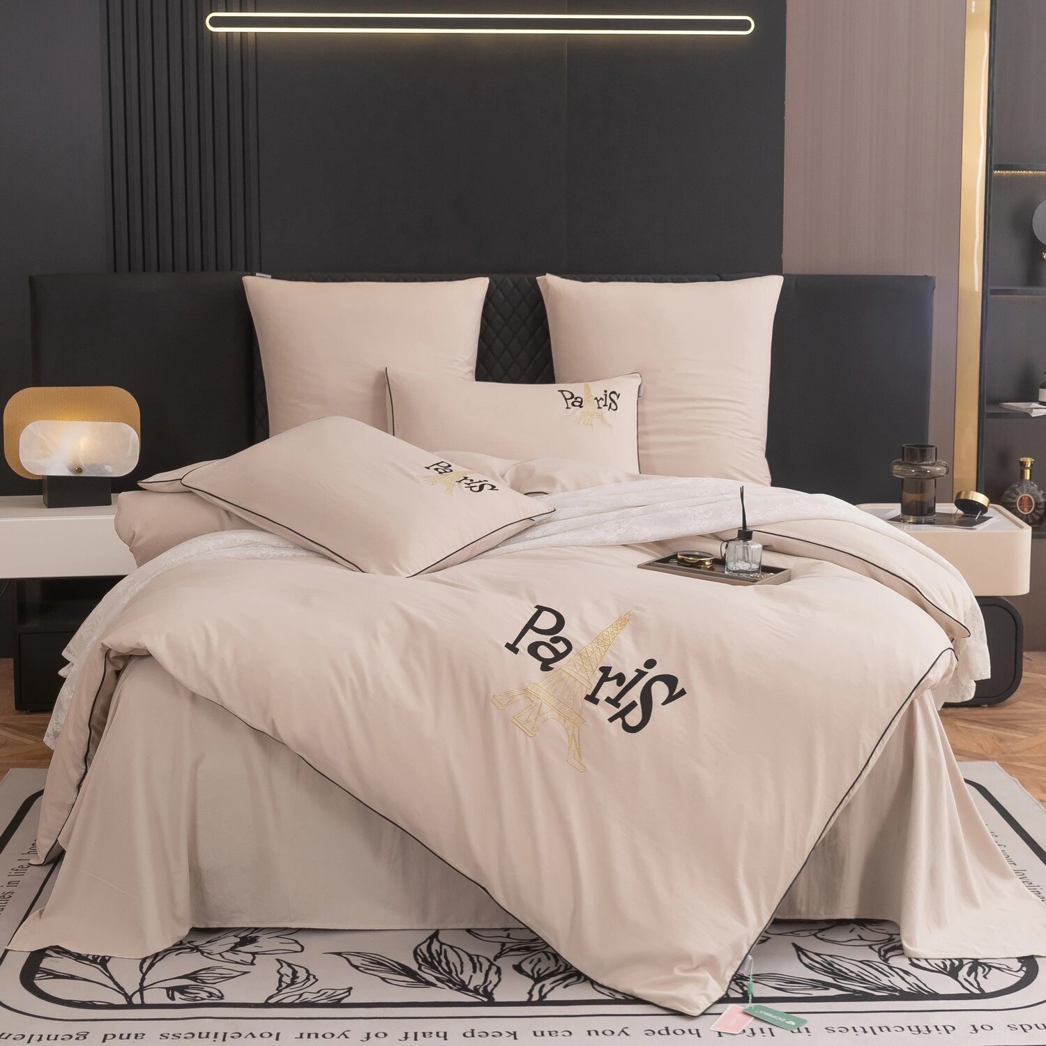 Комплект постельного белья Mood of Paris на резинке MPR005 2 спальный простыня 160*200*35