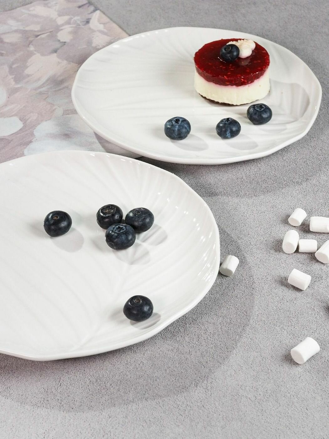 Набор фарфоровых тарелок закусочных 20см бали 2шт, цвет белый. STENOVA HOME