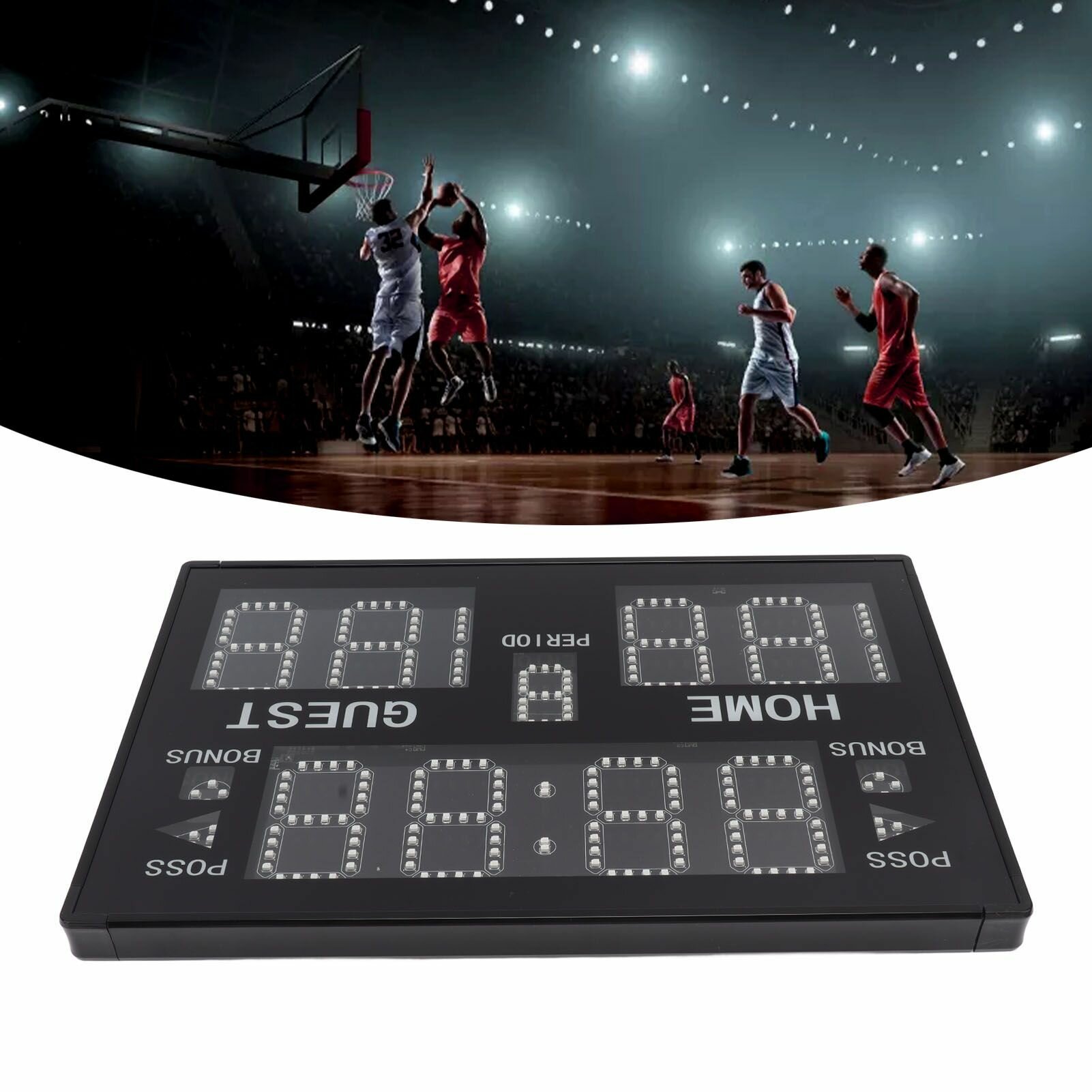 Внутреннее Настольное Электронное Мультиспортивное Табло с 11-Значным Светодиодом для Тренировки Матча GA30B 100-240 В EU Plug