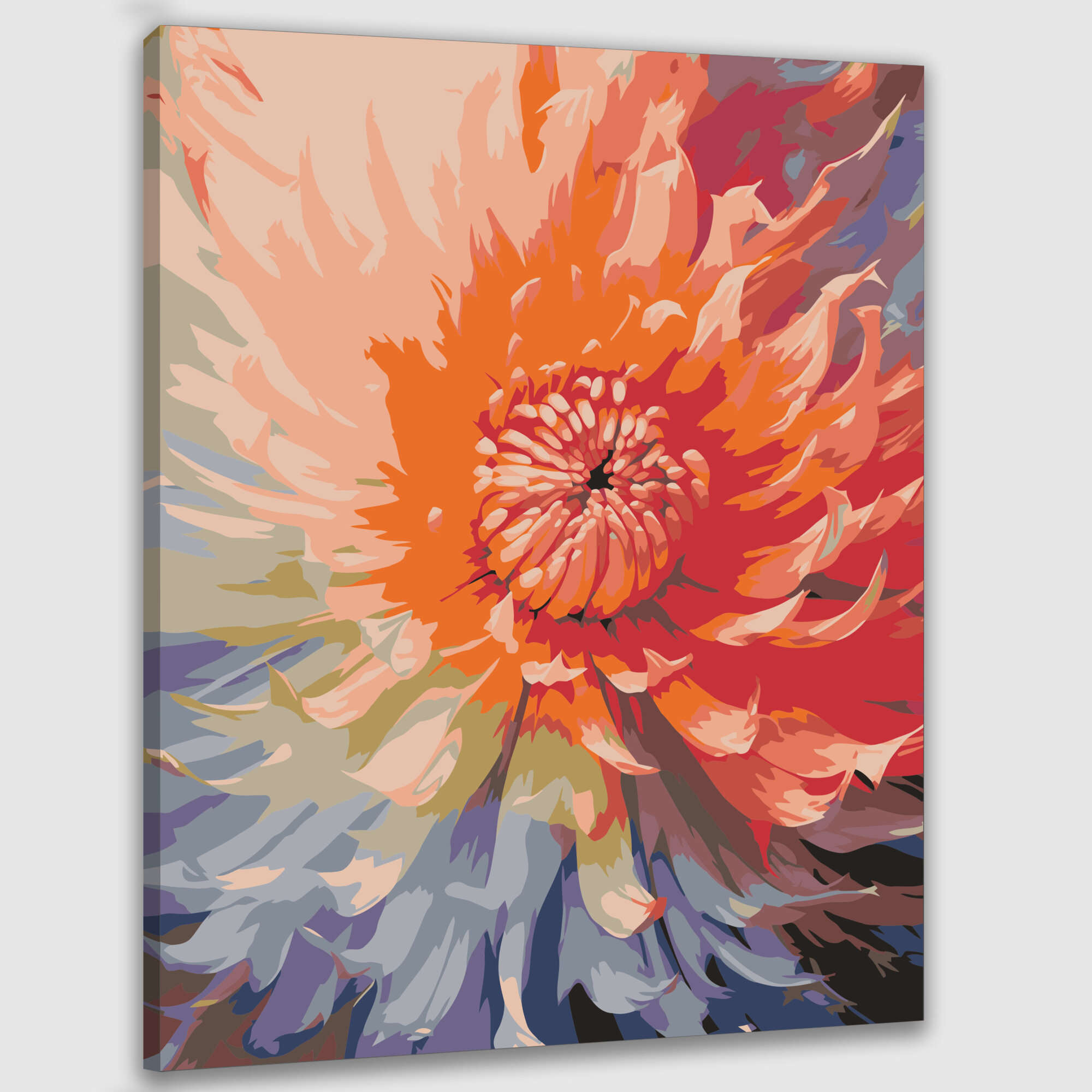 Картина по номерам 40x50 см, фотография, цветочный вихрь, ботанический сад, цветы, расцветки, формы, красота природы