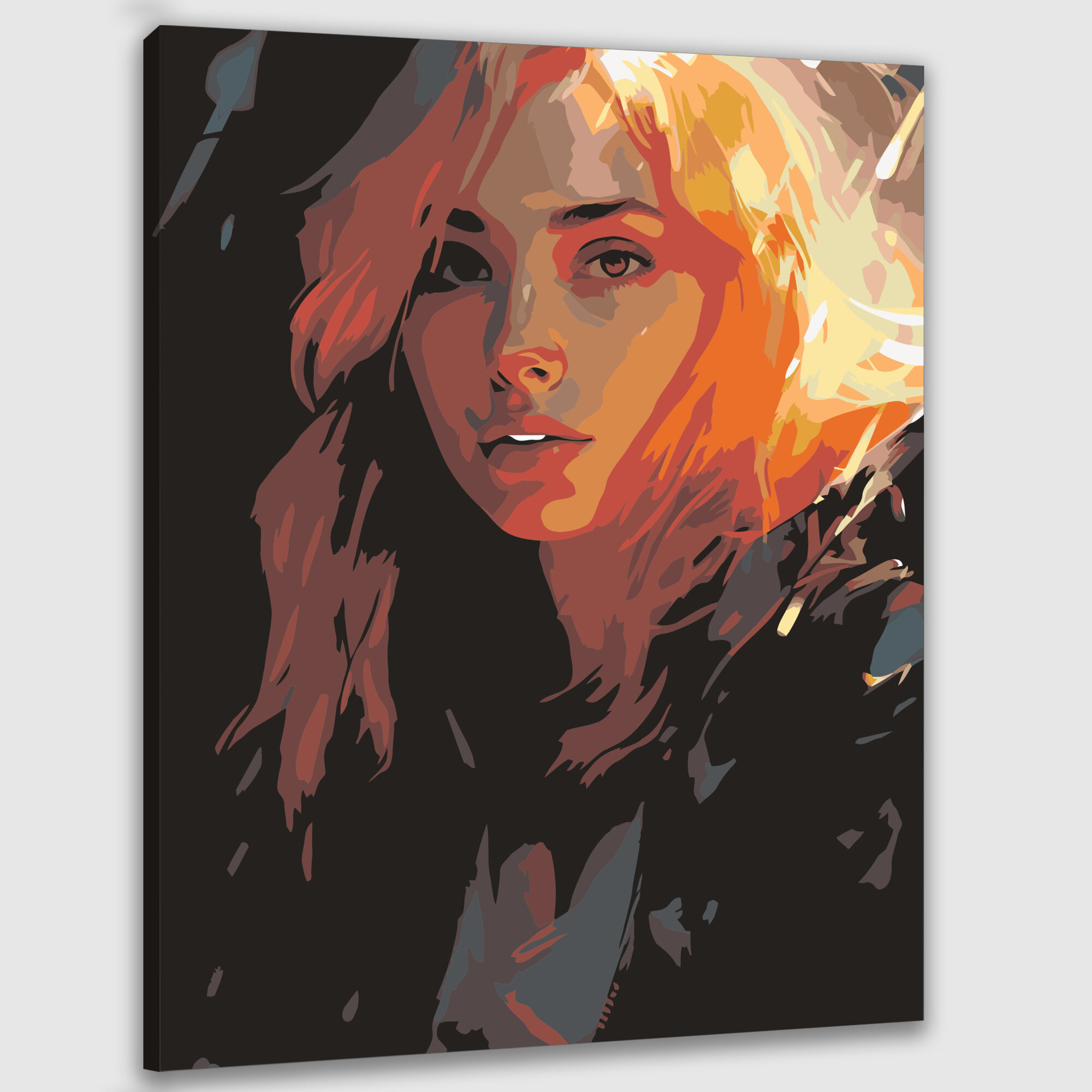 Картина по номерам 40x50 см, портрет, девушка, взгляд, глаза, напряженность, уязвимость, гиперреализм, детали, лицо