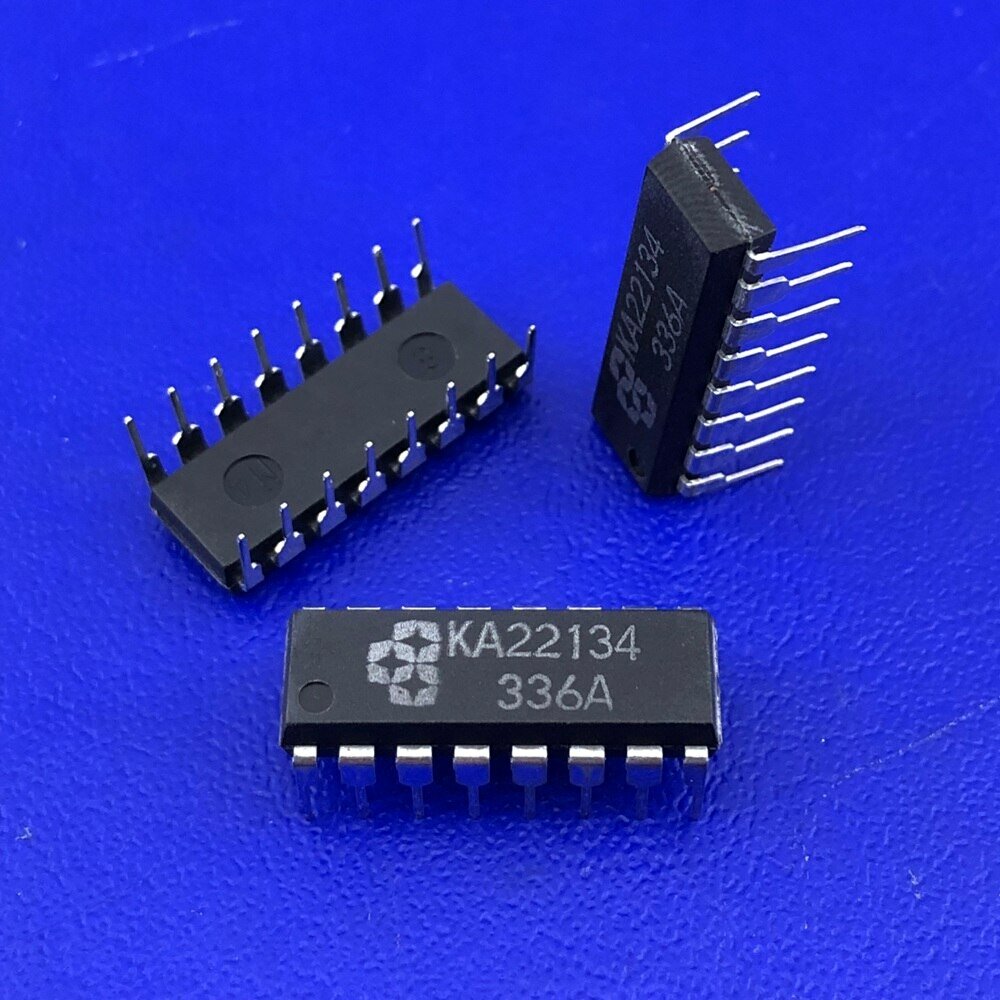 Лот 3 штуки KA22134 2x39mW 16DIP двухканальный (стерео) усилитель воспроизведения, корректор тона