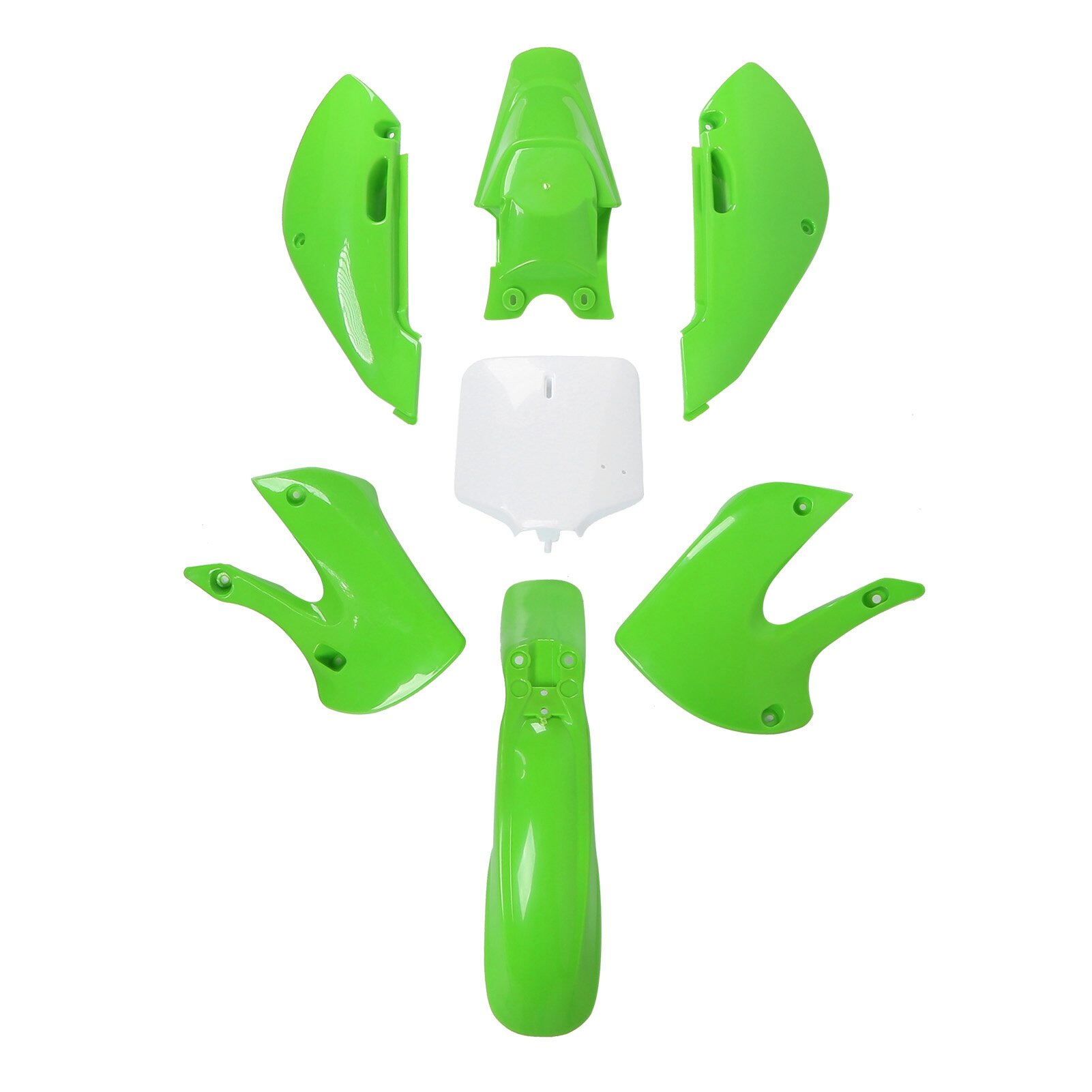 Мотоцикл Крылья Обтекатель Крышка Топливного Бака Комплект для Замены KLX110 KX65 DRZ110 RM65Green