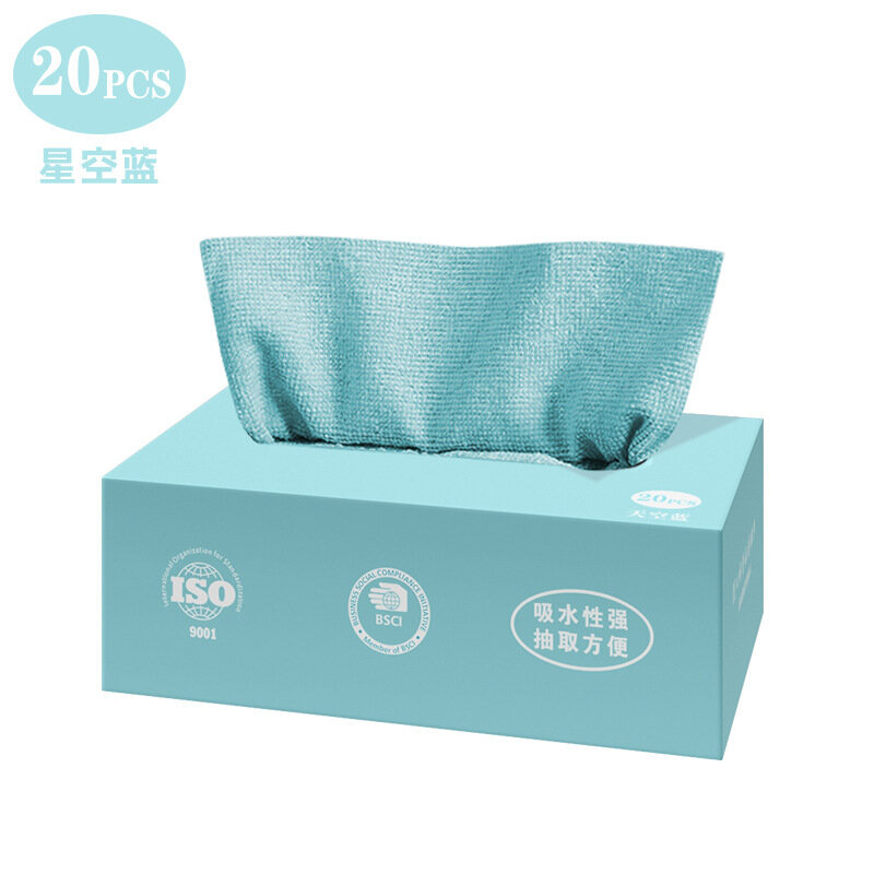 Тряпки кухонные Lazy Rags, съемные, небесно-голубые, 20x20 см, 20 листов