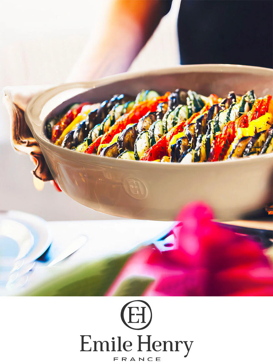 Форма для запекания овальная Emile Henry HR®, керамика, бежевая, 41x26x8.5 см