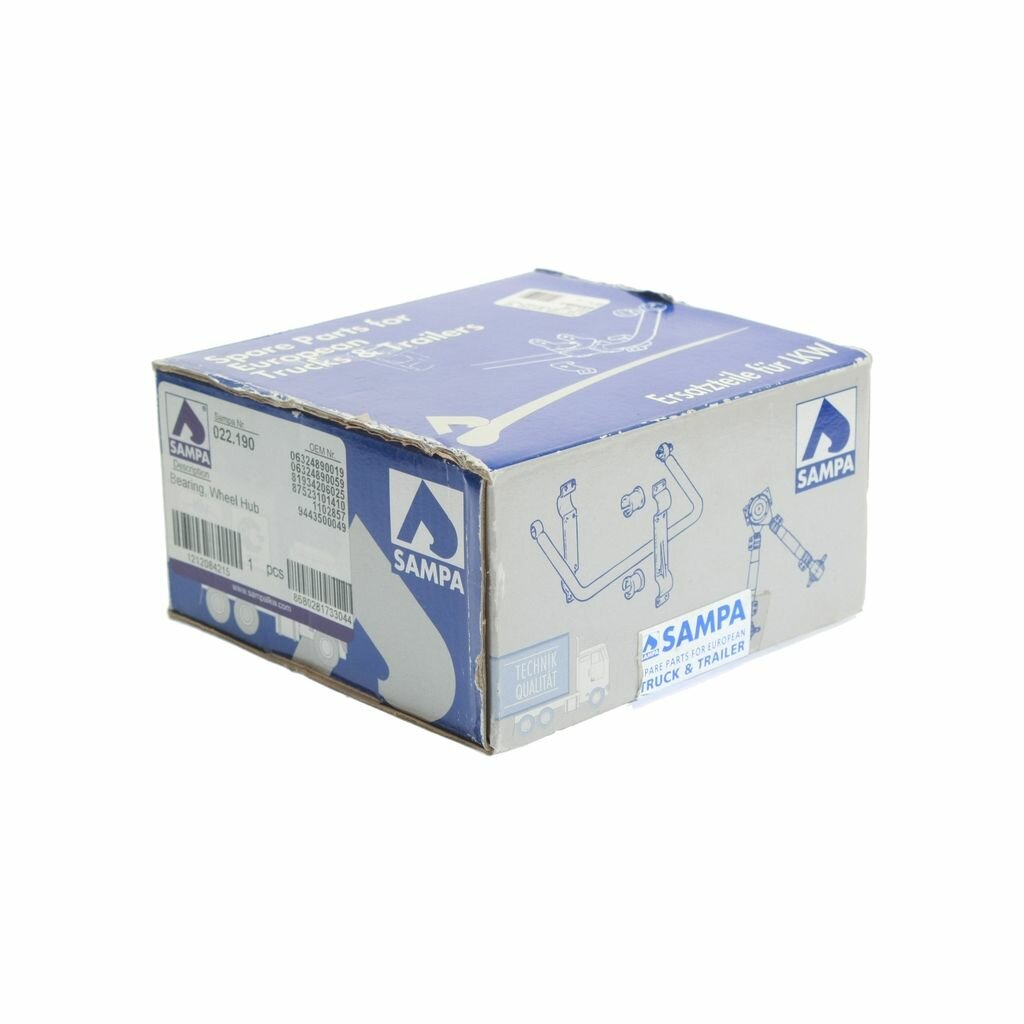 Подшипник ступицы для ЗИЛ-131, РЗМ ЗИЛ-130, МТЗ-82, 100, 570, 592 арт 022190 SAMPA