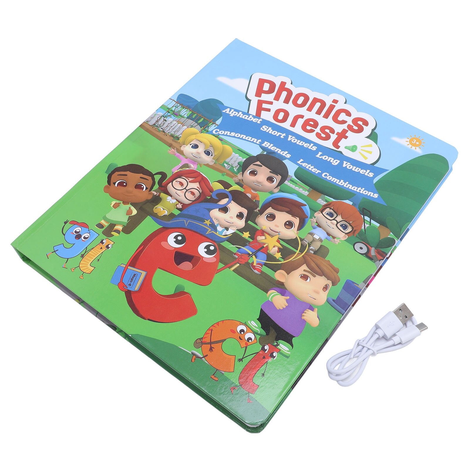 Англоязычная обучающая книга с голосовым сопровождением, интерактивная звуковая книга на английском языке, развивающая игрушка на английском языке для детей старше 3 лет.