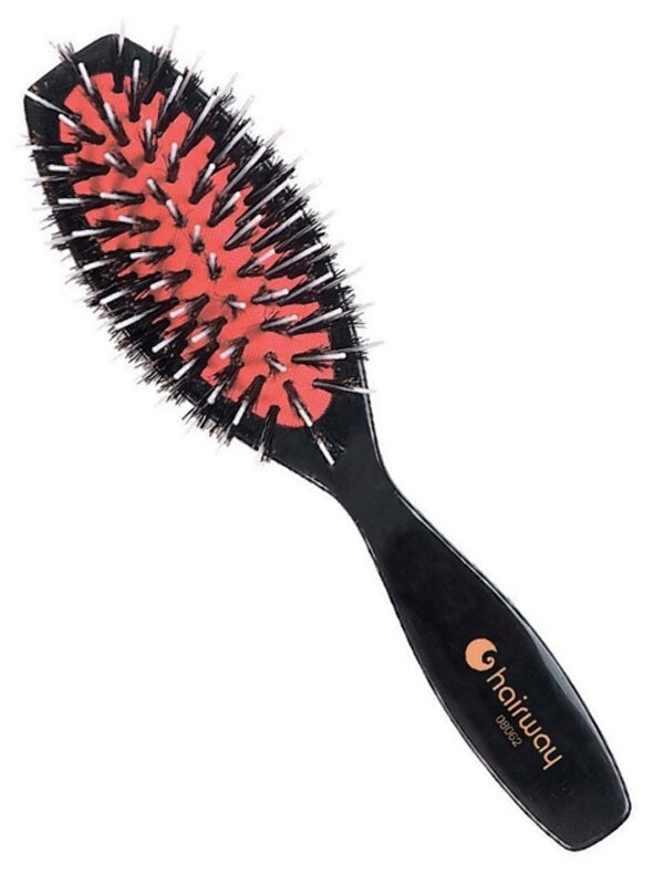 Щетка Hairway Cherry массажная 7-ти рядная комбинированная, пластмассовая основа