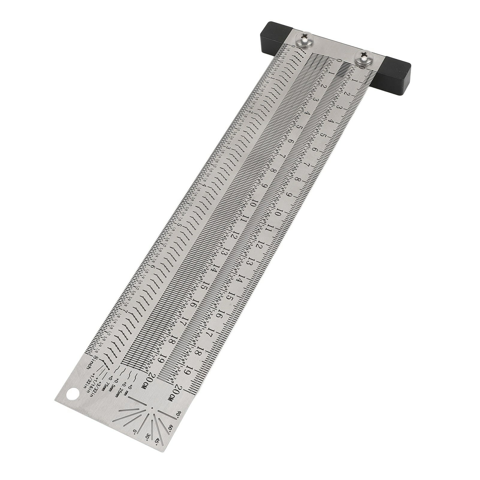 Маркировочная Т-образная линейка из нержавеющей стали 20 см, 8 дюймов, с карандашом для деревообрабатывающего сверлильного станка