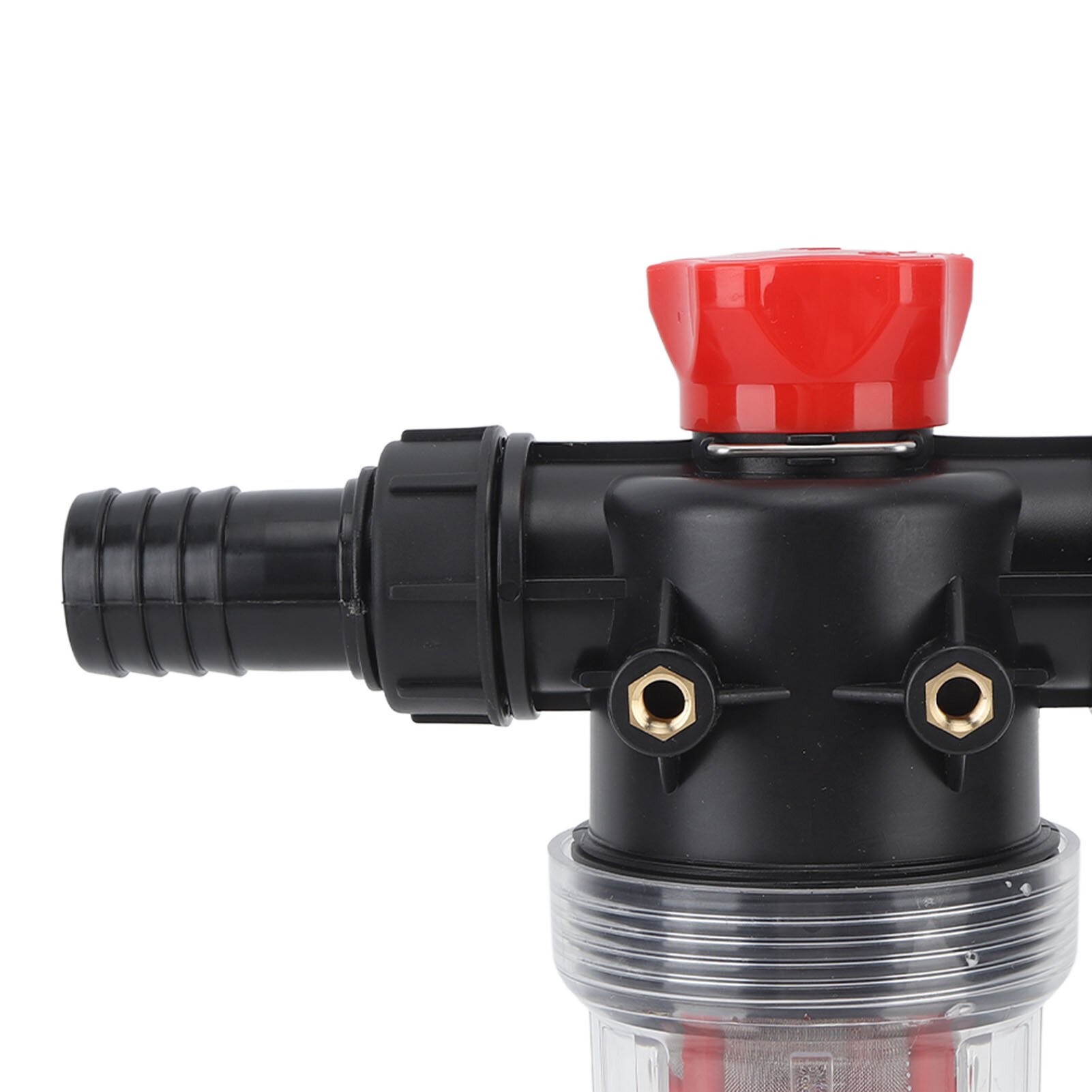 Фильтр для ирригационного водяного насоса, мелкая сетка, двухслойная фильтрация, линейный фильтр с высоким расходом для садового газона, разъем 25 мм (внешняя трубка 1 дюйм)