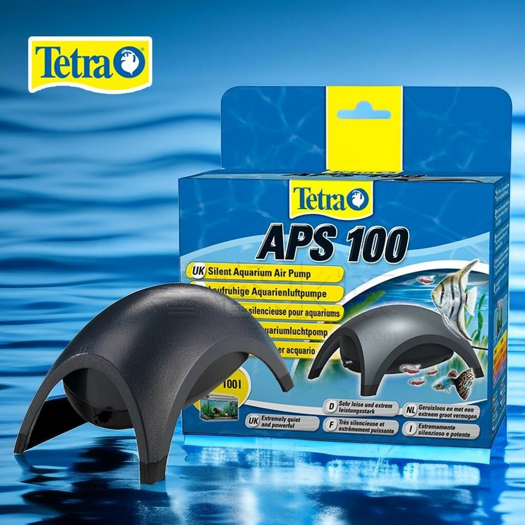 Компрессор для аквариума Tetra APS 100 л, один выход, черное