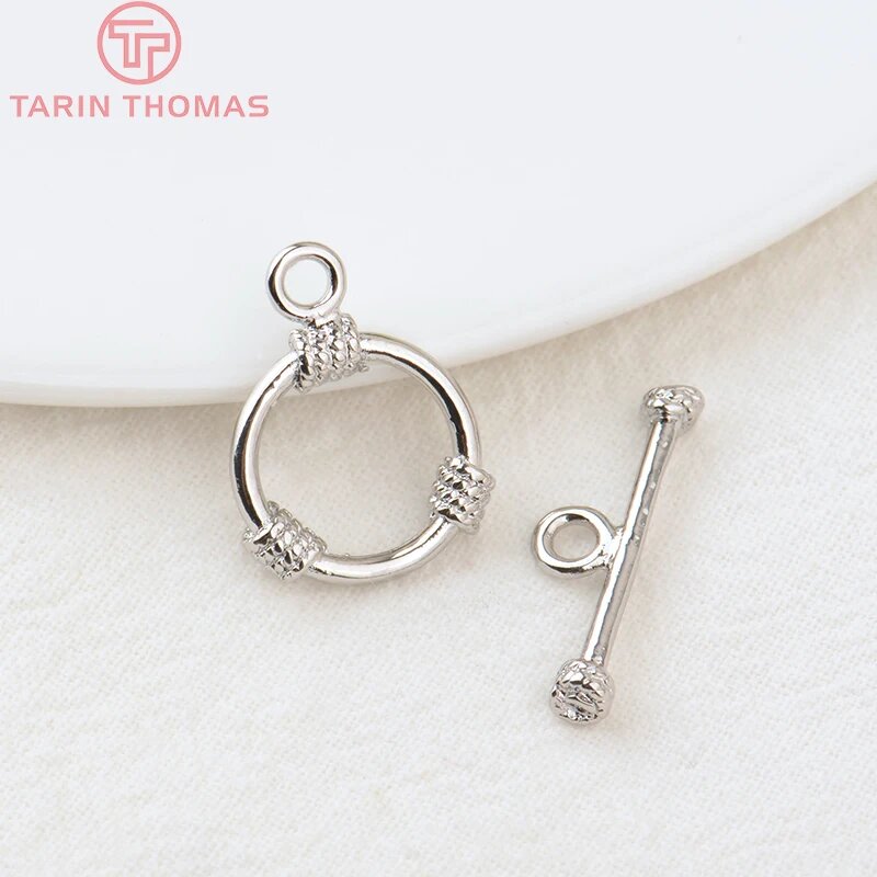 Комплекты для браслетов из латуни TARIN THOMAS 24-каратного золотого цвета Platium Color