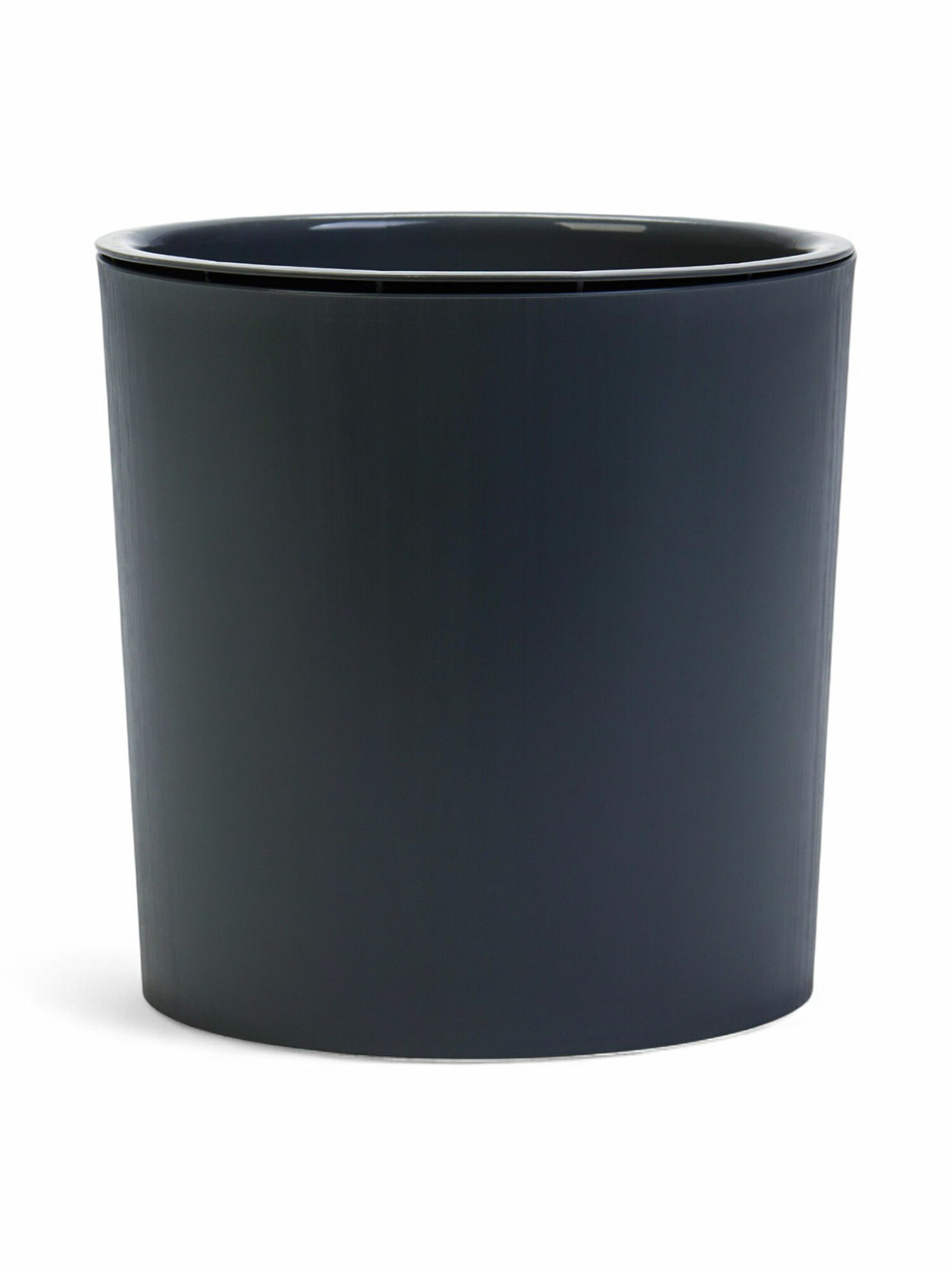 Кашпо для цветов Genius, 2.5 л, d=15.7 см, h=15.6 см, пластиковое, со вставкой, серое