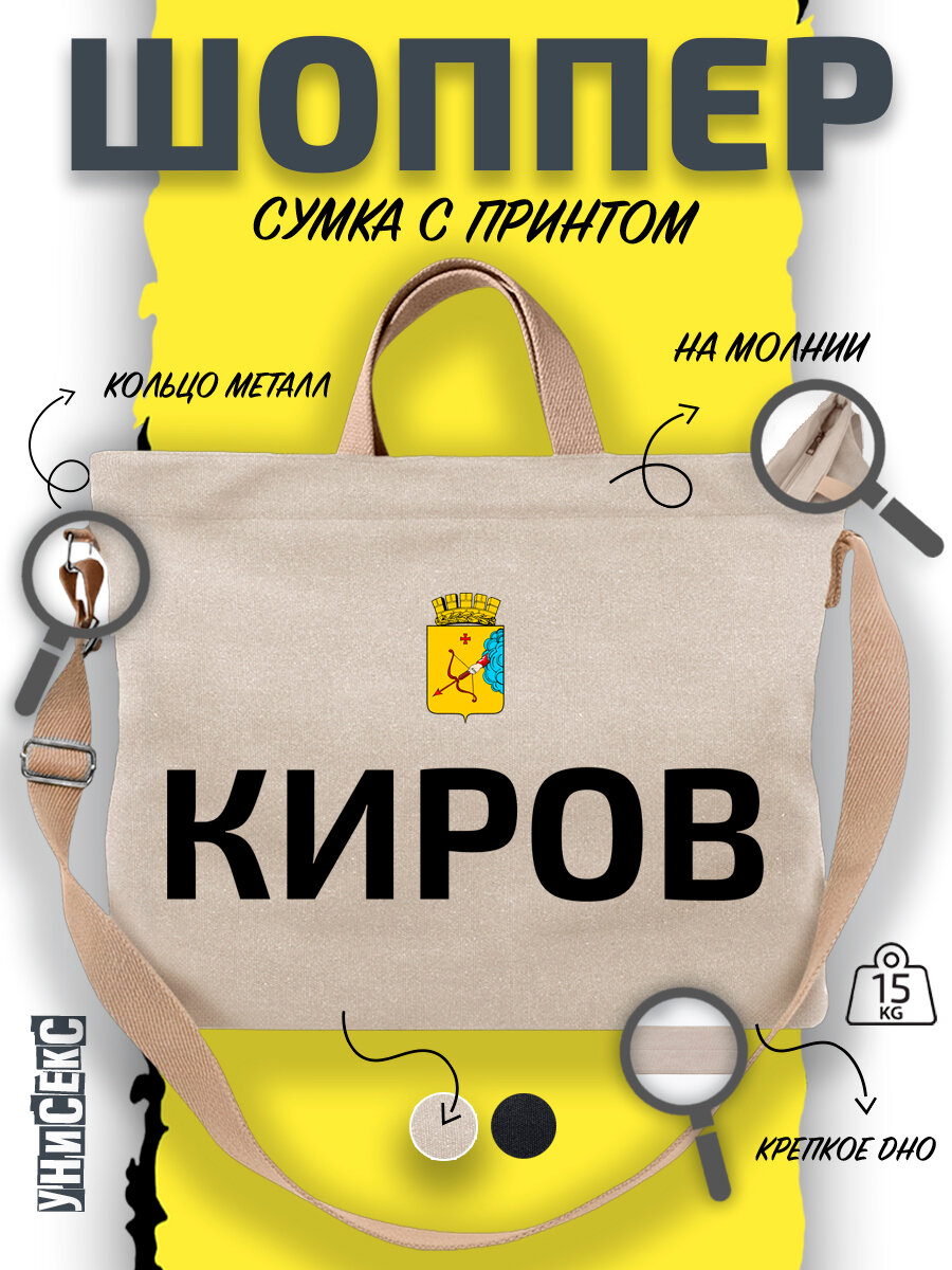 Сумка  шоппер y2k через плечо город Киров