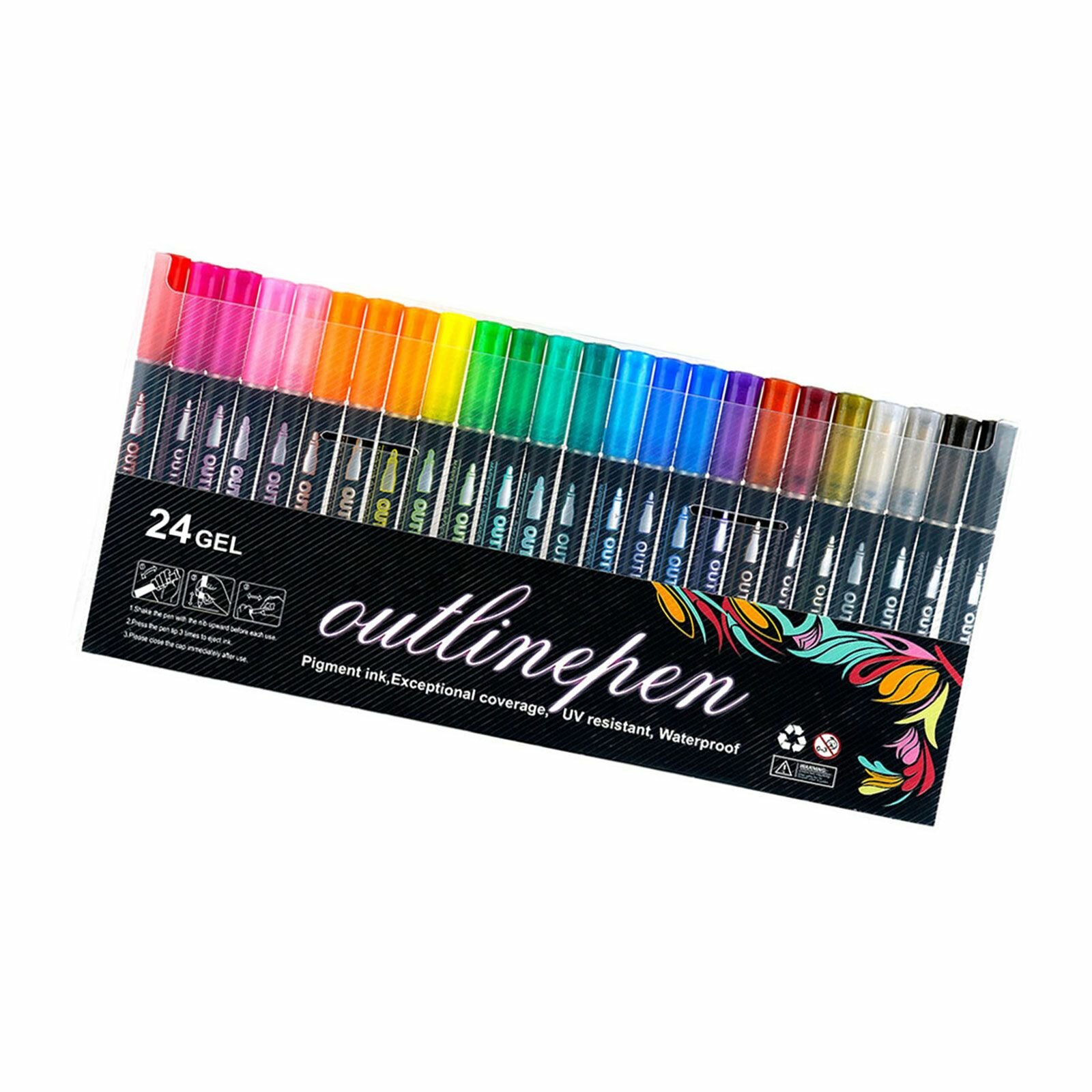 Блестящие маркеры с двойной линией для творчества и скрапбукинга