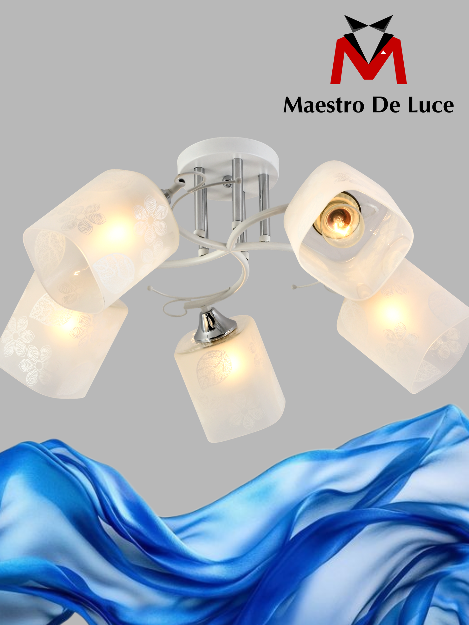 Люстра потолочная Maestro De Luce , хром , для любых потолков классическая