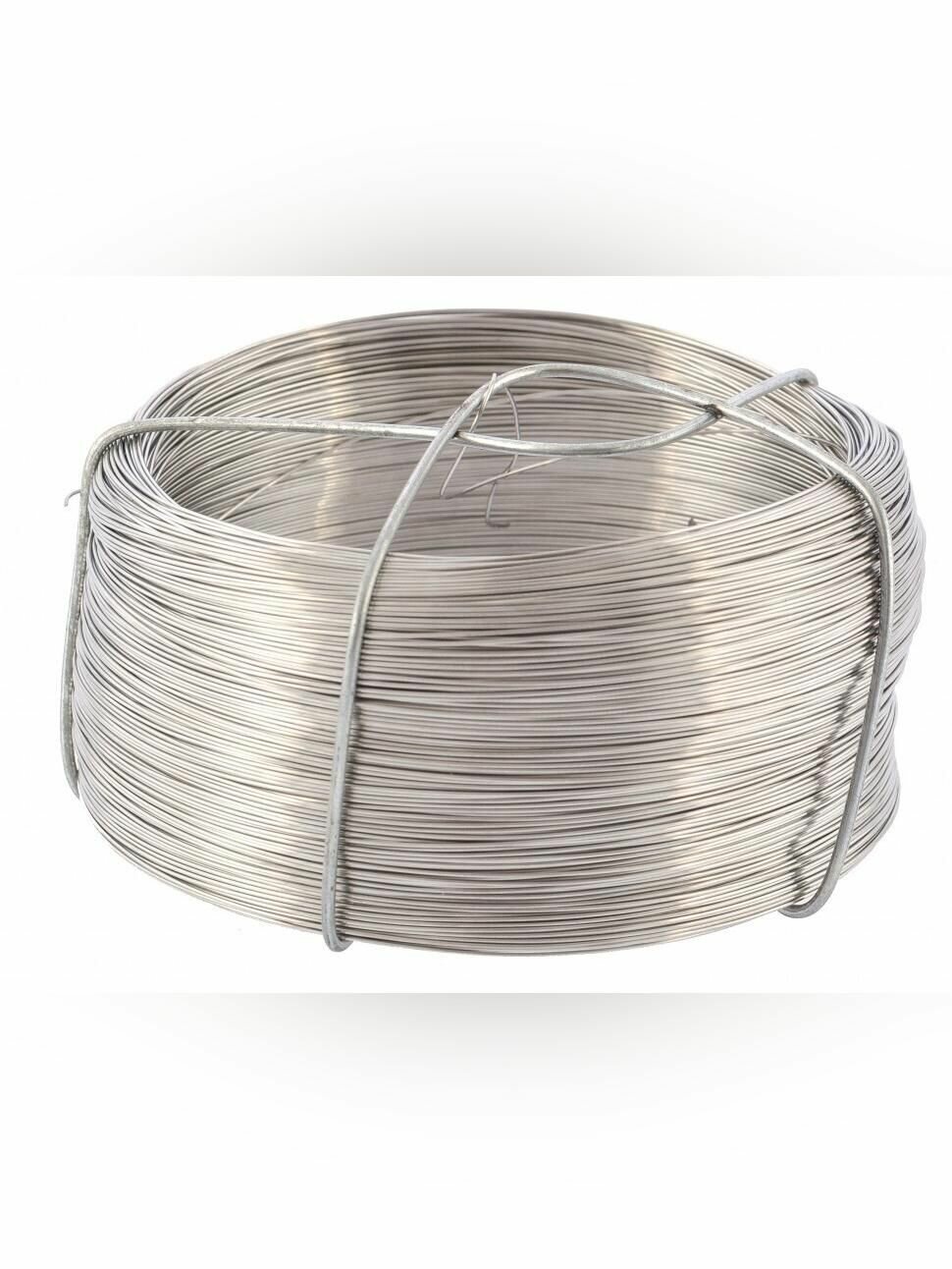 Проволока из нержавеющей стали 0.5 мм, длина 200м Сибртех 47760