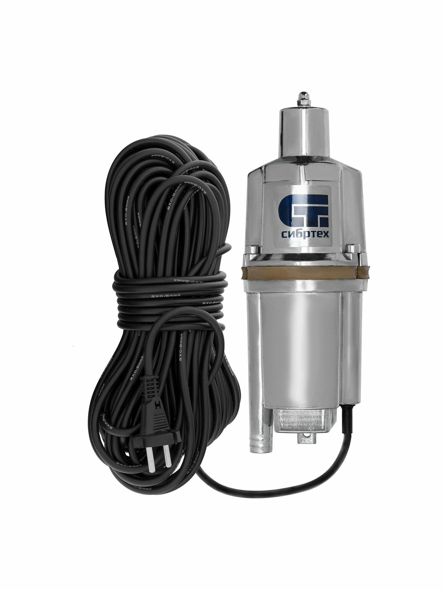 Вибрационный насос СВН300Н-15, нижний забор, 300 Вт, напор 75 м, 1200 л/ч, кабель 15 м. Сибртех 99306