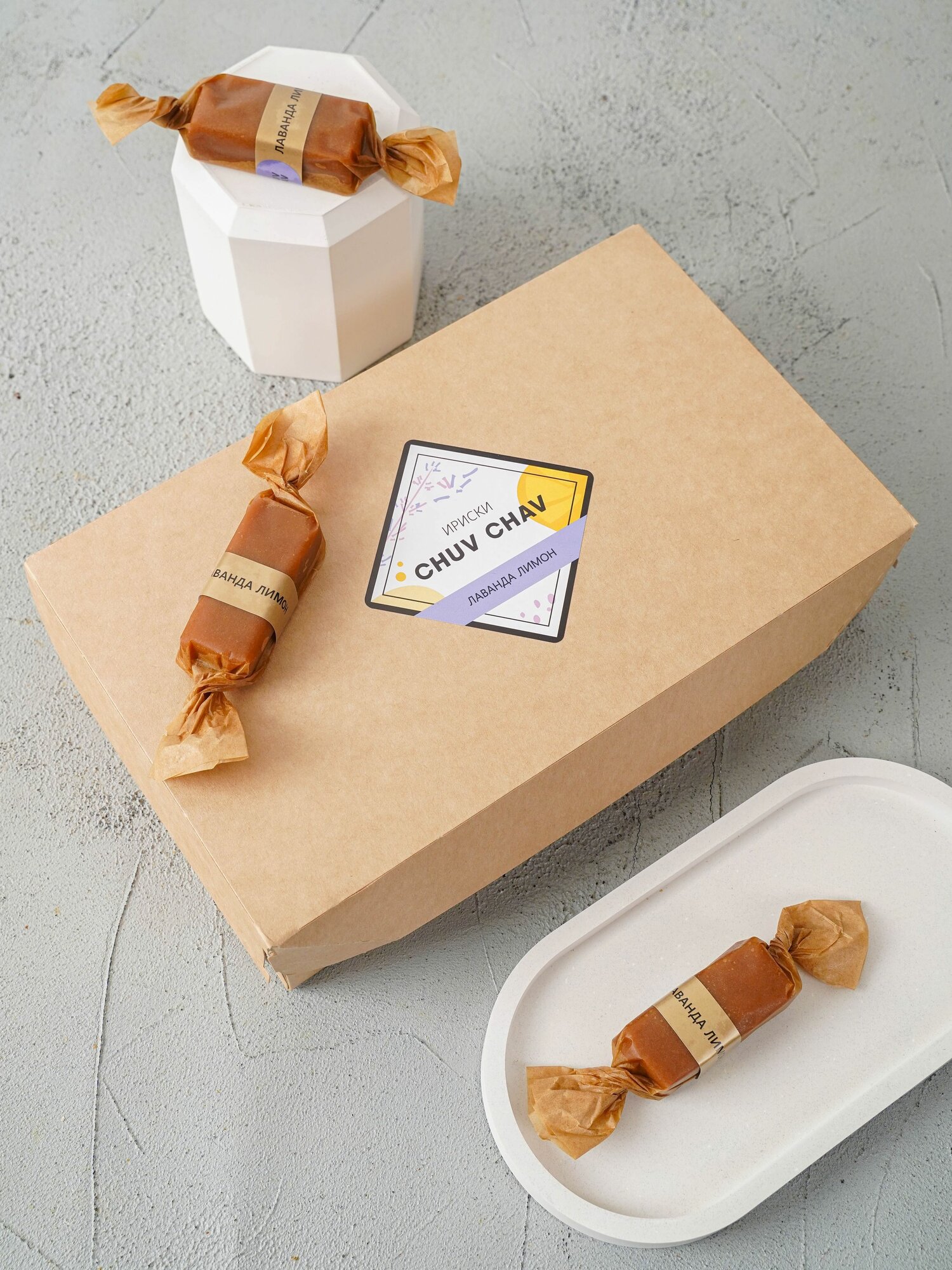 Ириски Чув-Чав лаванда лимон, набор из 30 конфет