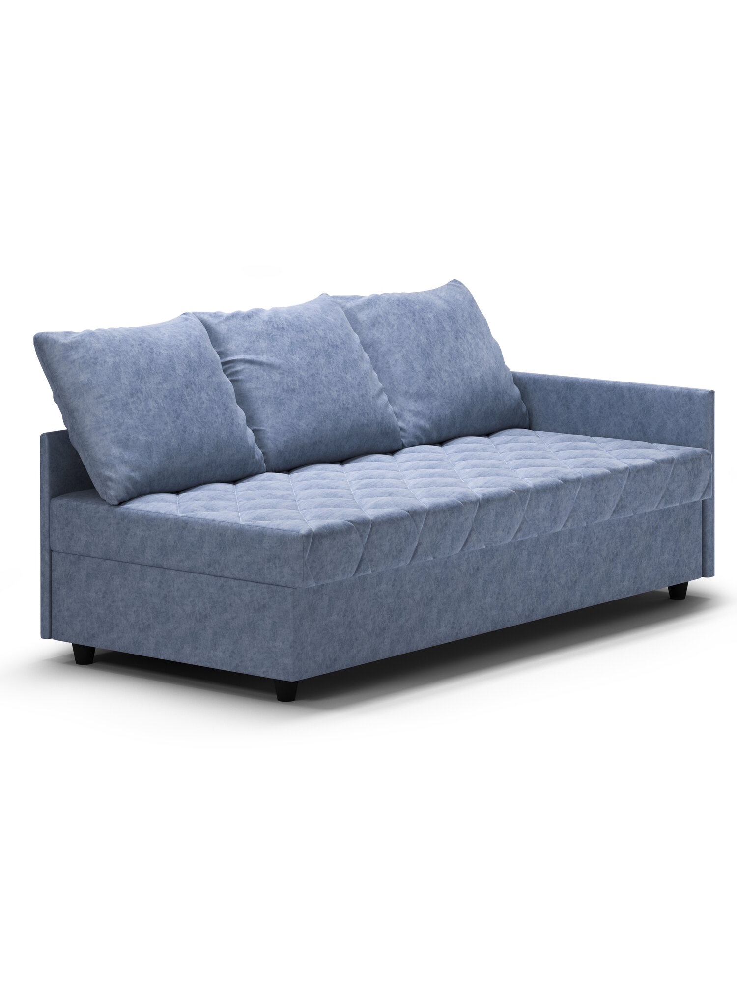 Кушетка WESTENY "ART-312 правая" 195x94x62, 90x190, 1 место, велюр Rock10