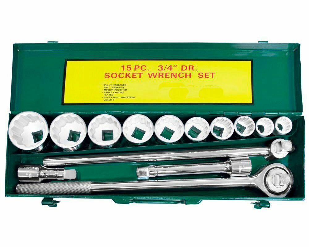 Набор инструментов (дюймовый 7/8"-2") 3/4" дюйма 12-гр. 14 предметов Master 507115BS-M для грузовиков (грузовых автомобилей)