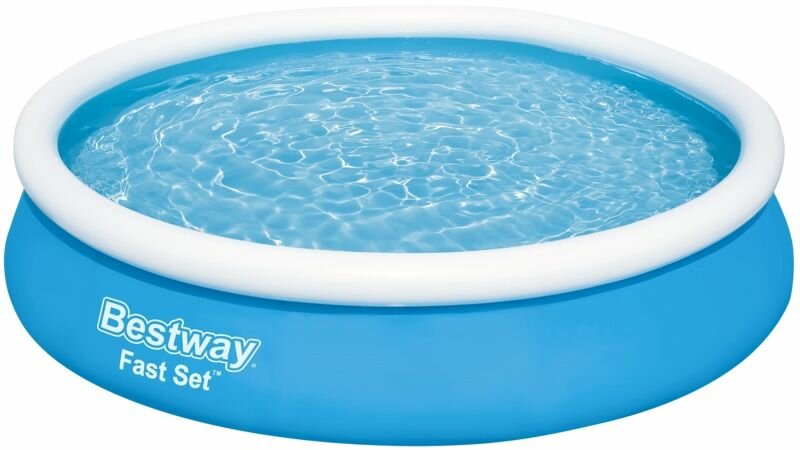 Бассейн с надувным бортом BESTWAY Fast Set 5377л 366х76см, с фильтр-насосом, Арт. 57274