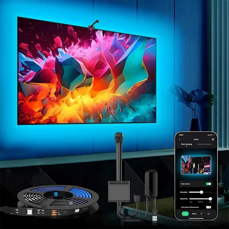 Светодиодная лента GBKOF RGBIC для телевизора 55-75 дюймов 5M-16.4FT
