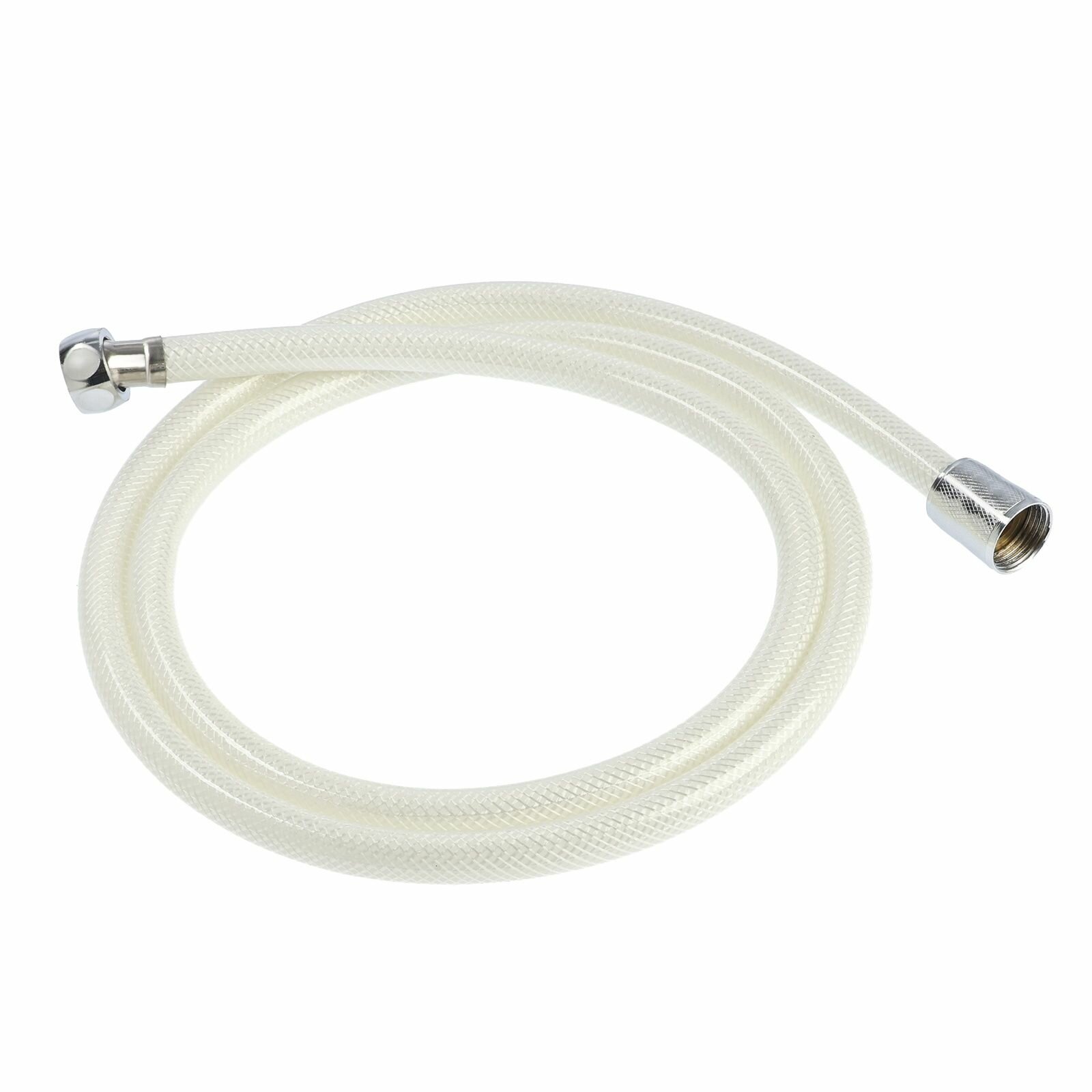 Душевой шланг Z49PSW, 150 см, усиленный в оплетке, гайки цинк, втулка латунь, белый, Имп/Имп