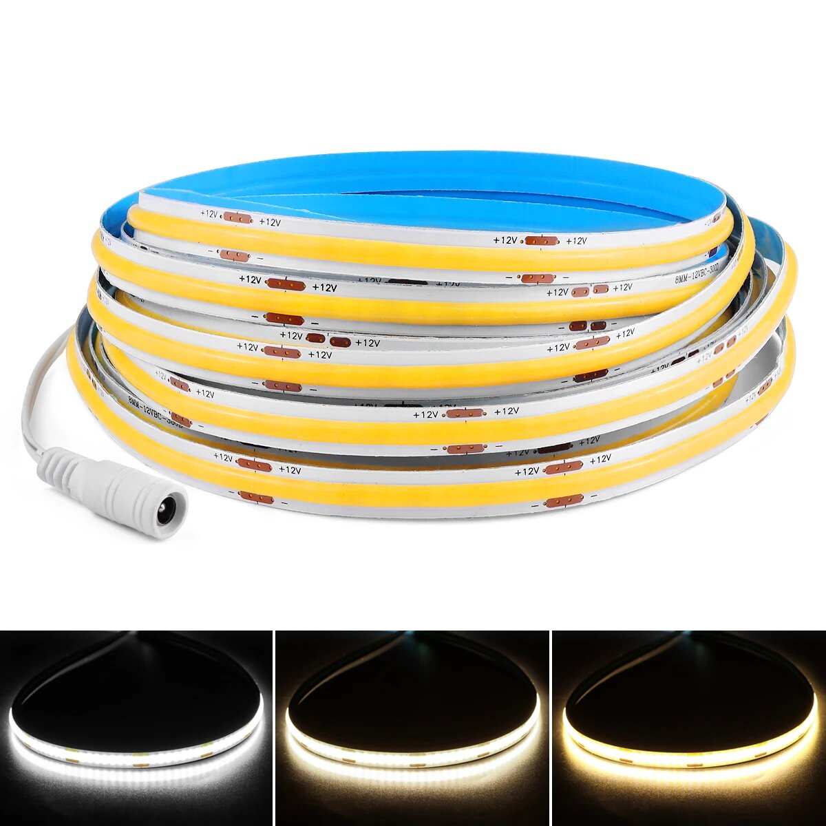 Gyarfas Светодиодная лента FCOB 320 LED/м 12В 24В белый/теплый Natural White, 3m, 12V