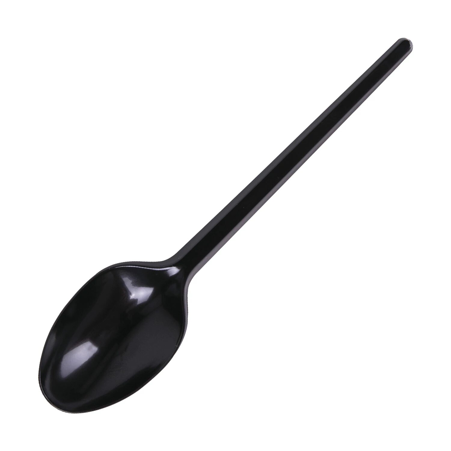 Ложка столовая одноразовая пластиковая 165 мм, черная, комплект 100 шт, Стандарт, LAIMA, 607833, 2шт.