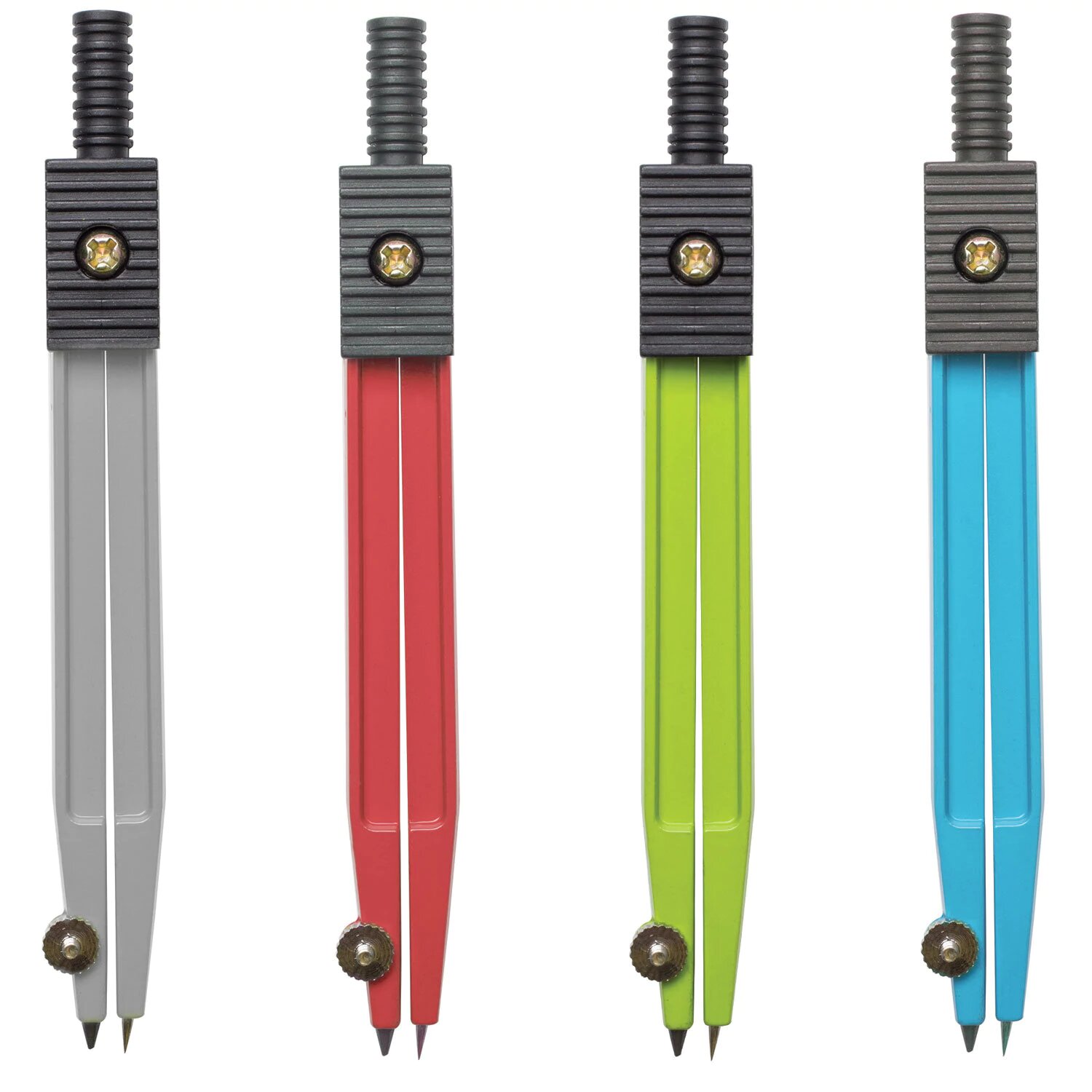 Циркуль юнландия 115 мм, металлический, ассорти, чехол, 210655, 2шт.