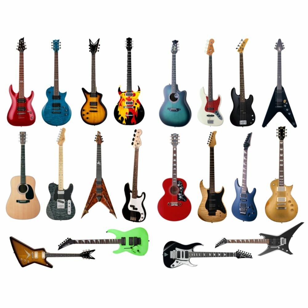 Гитарные наклейки самоклеящаяся маленькая наклейка, на телефон, ноутбук, на тетрадь для детей, для ежедневника и заметок