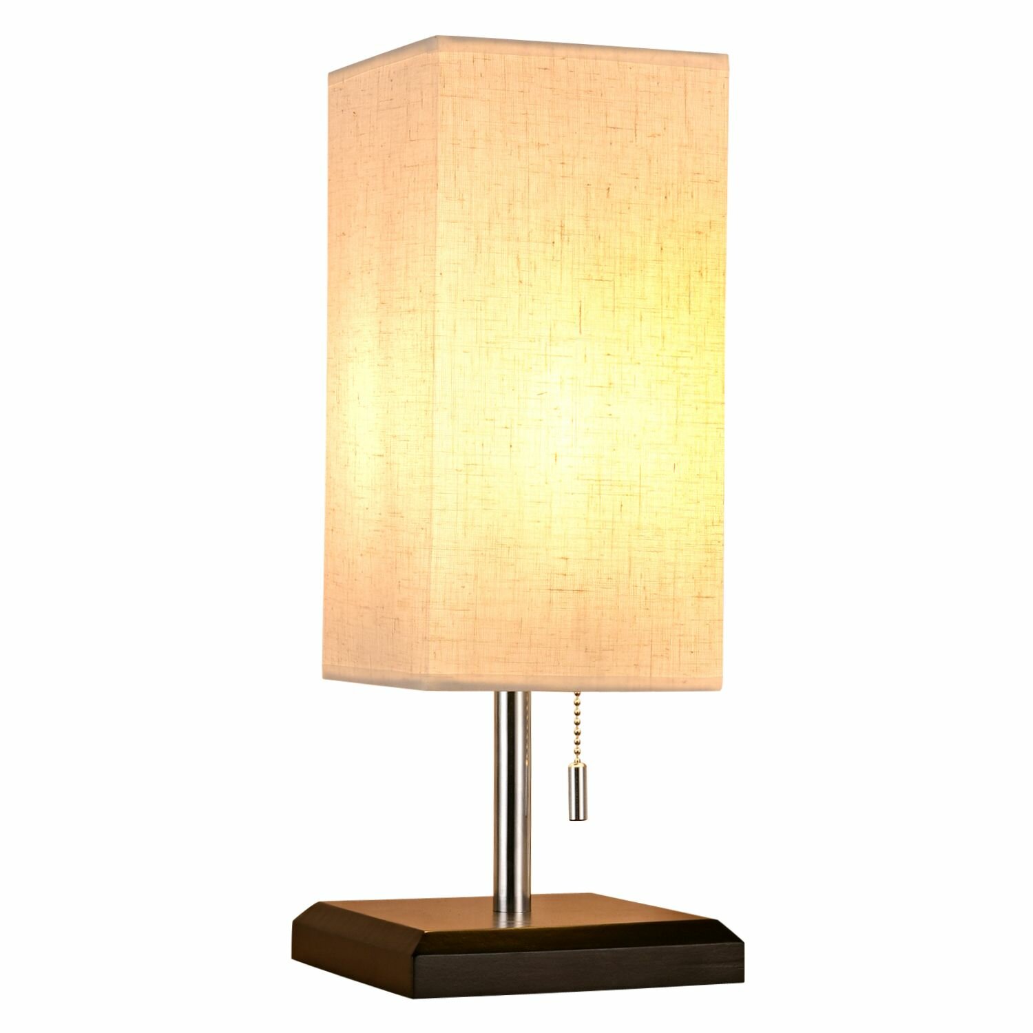 Лампа настольная, 19087, Светильник прикроватный на тумбочку, Цвет - Коричневый, Е27, 390